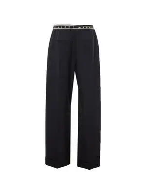 Marni Elasticated Logo-band Trousers