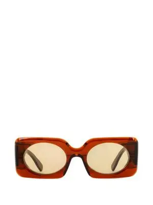AUDE HEROUARD Gisele Geometric-frame Sunglasses - Brown