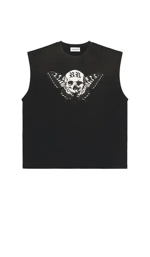 RYOKO RAIN Butterfly Skull Sleeveless Tee