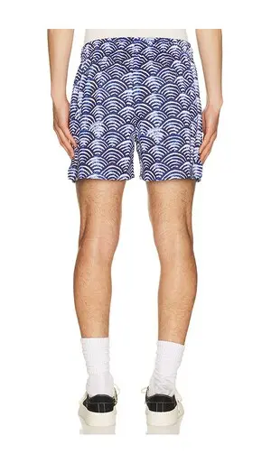RYOKO RAIN Seigaiha Waves Print Shorts