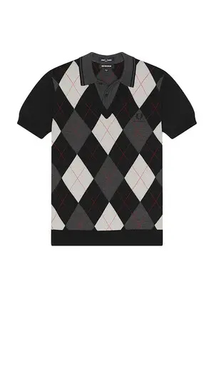 Fred Perry X Kris Van Assche Argyle Knitted Shirt