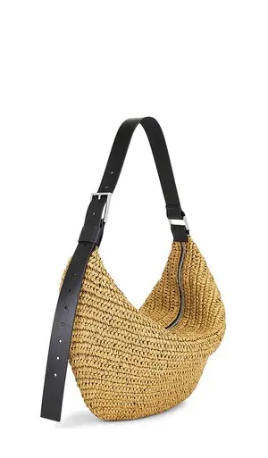 ALLSAINTS Luna Raffia Shoulder Bag - Neutral