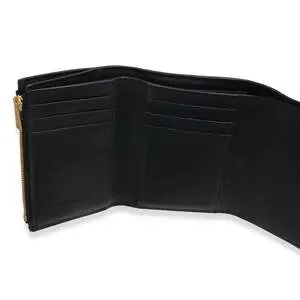 Bottega Veneta Cassette Intrecciato Trifold Wallet - Black