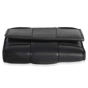 Bottega Veneta Cassette Intrecciato Trifold Wallet - Black