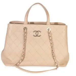 CHANEL Quilted Calfskin Large Shopper Tote