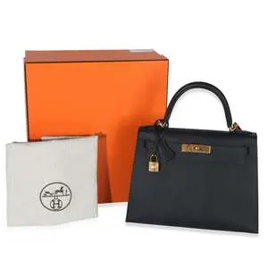 Hermès Epsom Sellier Kelly 28 Ghw - Black