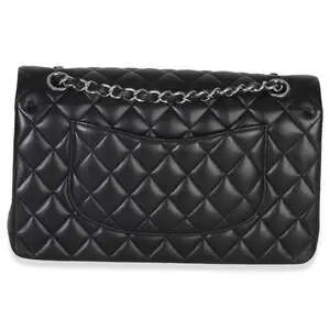Chanel Quilted Lambskin Classic Double Flap Bag - Black