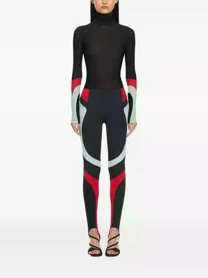 Off-White Color Block Leggings - Black