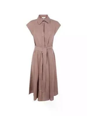 Antonelli Firenze Belted Shirt Dress - Neutrals