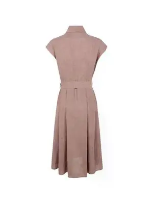 Antonelli Firenze Belted Shirt Dress - Neutrals