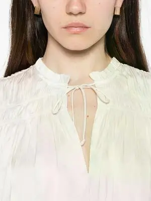 Ulla Johnson Agosta Flutter-sleeve Blouse - Neutrals