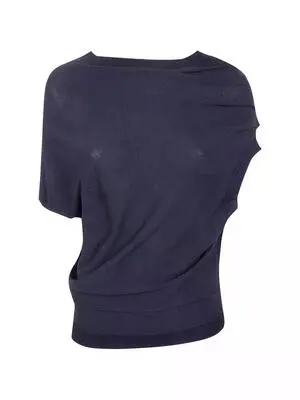 Liviana Conti Draped Sweater - Blue