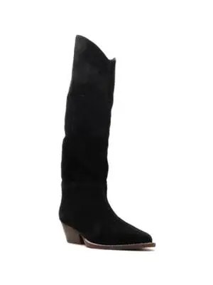 Free People Sway Suede Boots - Black