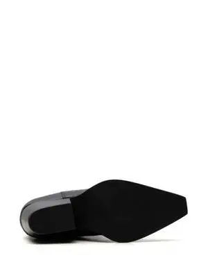 Free People Leather Cowboy Boots - Black