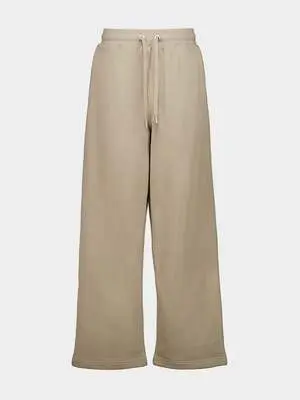 AMI Paris Embossed Cotton Jogging Trousers - Beige