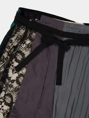 Prada Patchwork Midi Skirt - Multicolour
