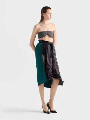 Prada Patchwork Midi Skirt - Multicolour