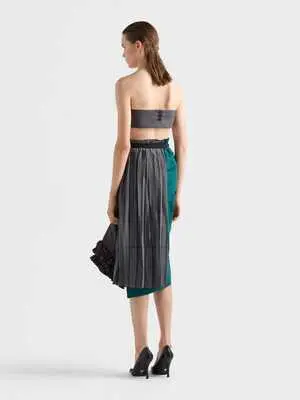 Prada Patchwork Midi Skirt - Multicolour