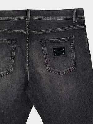 Dolce & Gabbana Straight-fit Stretch Cotton Denim Jeans