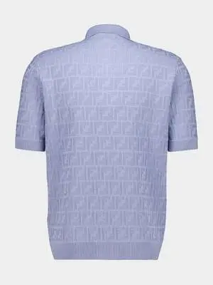 Fendi Light Ff Knit Cotton Polo Shirt