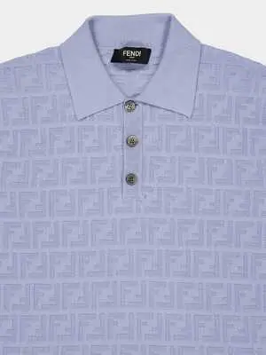 Fendi Light Ff Knit Cotton Polo Shirt