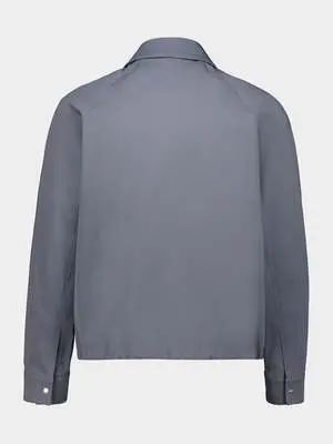 Fendi Stretch Gabardine Zip Blouson Jacket - Grey