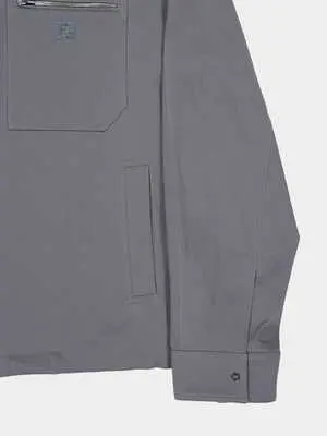 Fendi Stretch Gabardine Zip Blouson Jacket - Grey