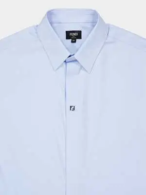 Fendi Light Cotton Boxy Fit Short Sleeve Shirt
