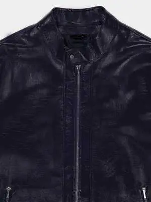 Fendi Shiny Leather Biker Jacket