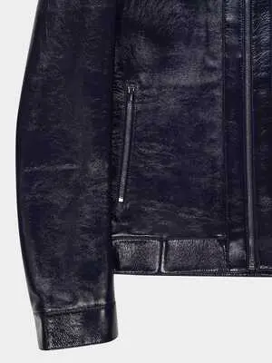 Fendi Shiny Leather Biker Jacket