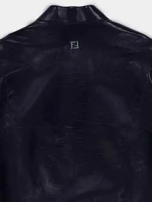 Fendi Shiny Leather Biker Jacket