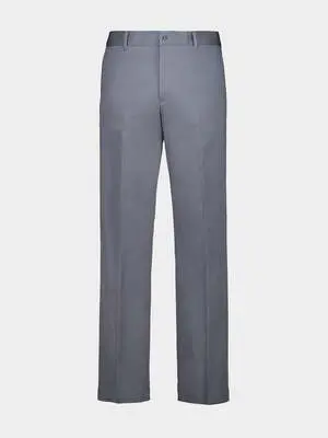 Fendi Stretch Gabardine Cigarette Trousers Grey