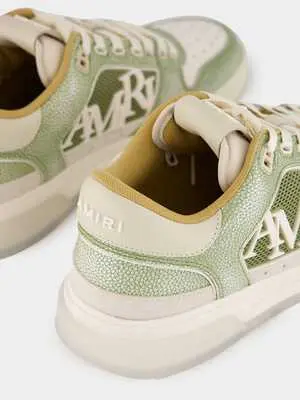 Amiri Tea Leather Low-top Sneakers - Green