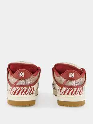 Amiri Skel Leather Sneakers - Brown