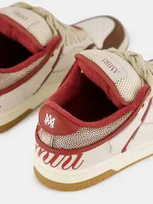 Amiri Skel Leather Sneakers - Brown
