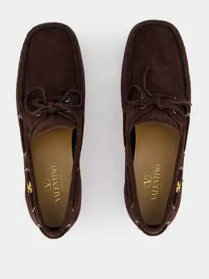 Valentino Garavani Suede Loafers - Brown