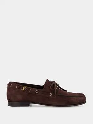Valentino Garavani Suede Loafers - Brown