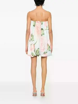 L'IDEE Floral Strapless Mini Dress