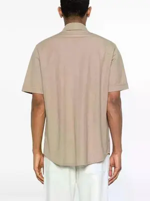Harris Wharf London Summer Button Short-sleeve Shirt