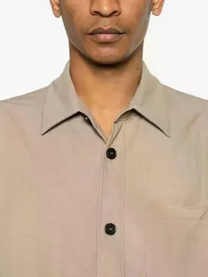 Harris Wharf London Summer Button Short-sleeve Shirt