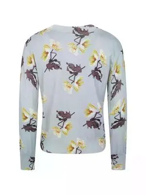 IN BED WITH YOU Floral V-neck Cardigan - Blue