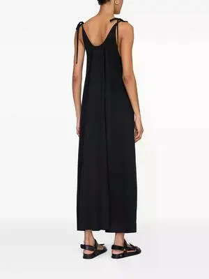 ANINE BING Flora Tie-strap Midi Dress - Black