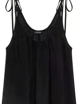 ANINE BING Flora Tie-strap Midi Dress - Black