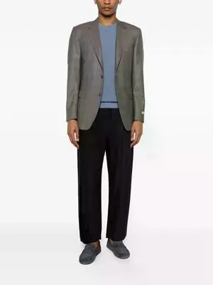 Canali Crew Neck Textured Knit T-shirt