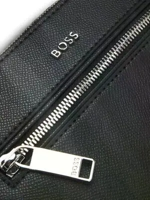 BOSS Logo-lettering Messenger Bag - Black