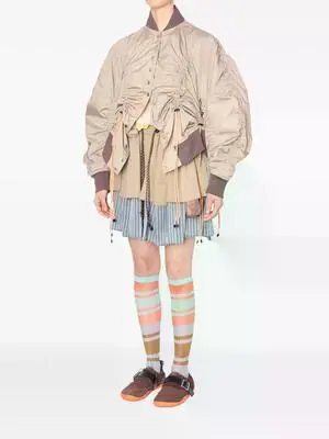 Kolor Gathered Bomber Jacket - Neutrals