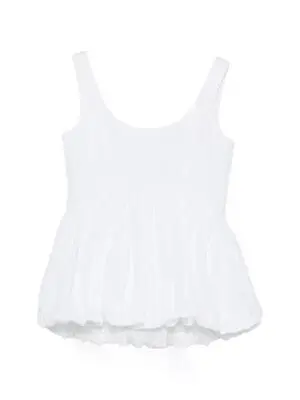 RÓHE Voluminous Peplum Top - White