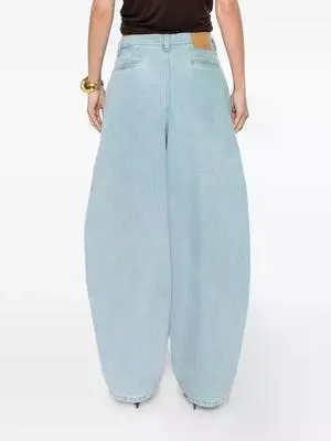 Magda Butrym Pleated Wide-leg Jeans