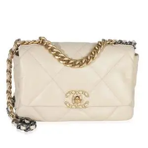 CHANEL Quilted Lambskin Medium 19 Flap Bag