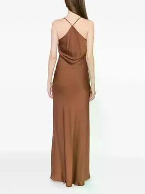 NOUVELLE SILK95FIVE St. Germaine Cowl Neck Slip Maxi Dress